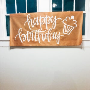 Butcher Paper HAPPY BIRTHDAY Banner - Birthday - Cupcake - Generic Bday ...