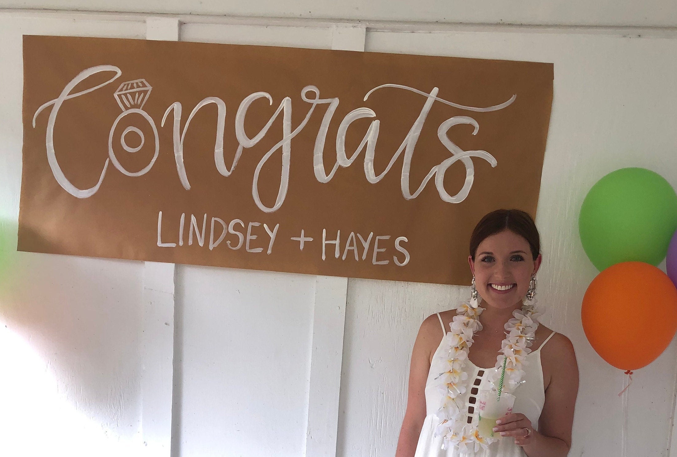 CUSTOM Butcher Paper Celebration Banner - Future Mrs - Happy Birthday ...