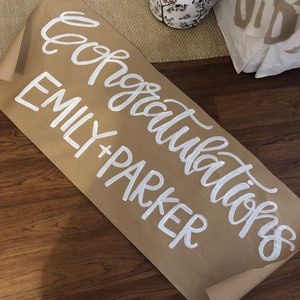 CUSTOM Butcher Paper Celebration Banner - Future Mrs - Happy Birthday ...