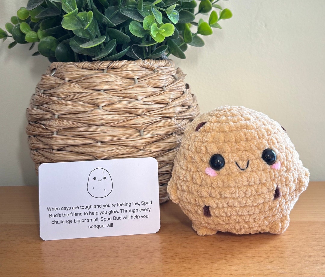 Spud Bud | Crochet Potato Worry Anxiety Plushie | Amigurumi Food Animal ...