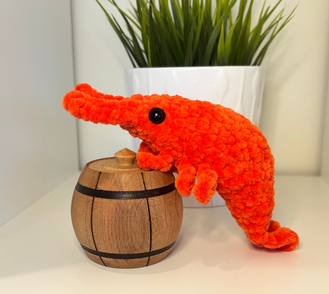 Crochet Shrimp Plushie Amigurumi Food Animal Plushie Soft Toy Easter ...