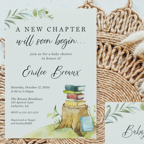 Storybook Stack Baby Shower Invitation Girl Editable Book - Etsy