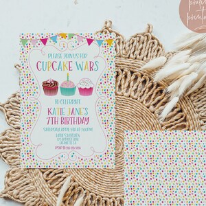 Editable Template Cupcake Wars Rule Sign & Judging Sheet Baking Party ...