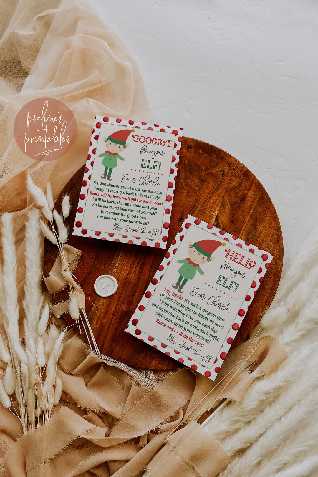 Editable Elf Letter Note Hello From Your Elf Christmas - Etsy