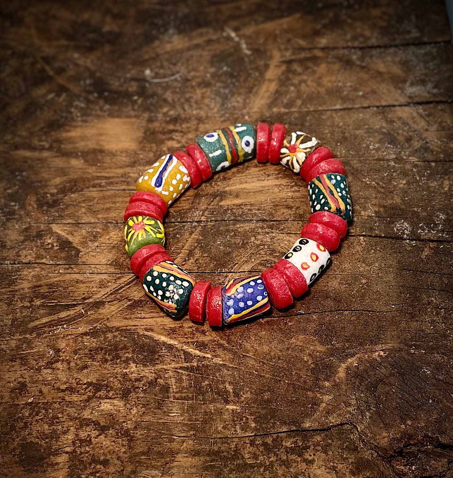 Authentic Ghanaian Beaded Bracelet | Etsy