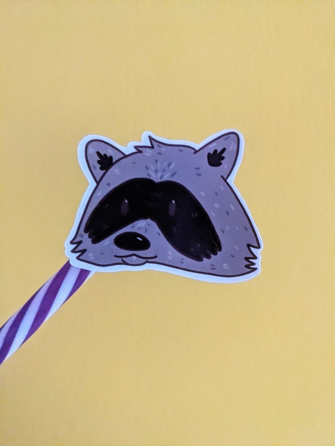 Cheeky Raccoon Sticker - Etsy