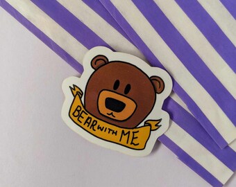 Just Bear With Me Inspirational SVG - Etsy
