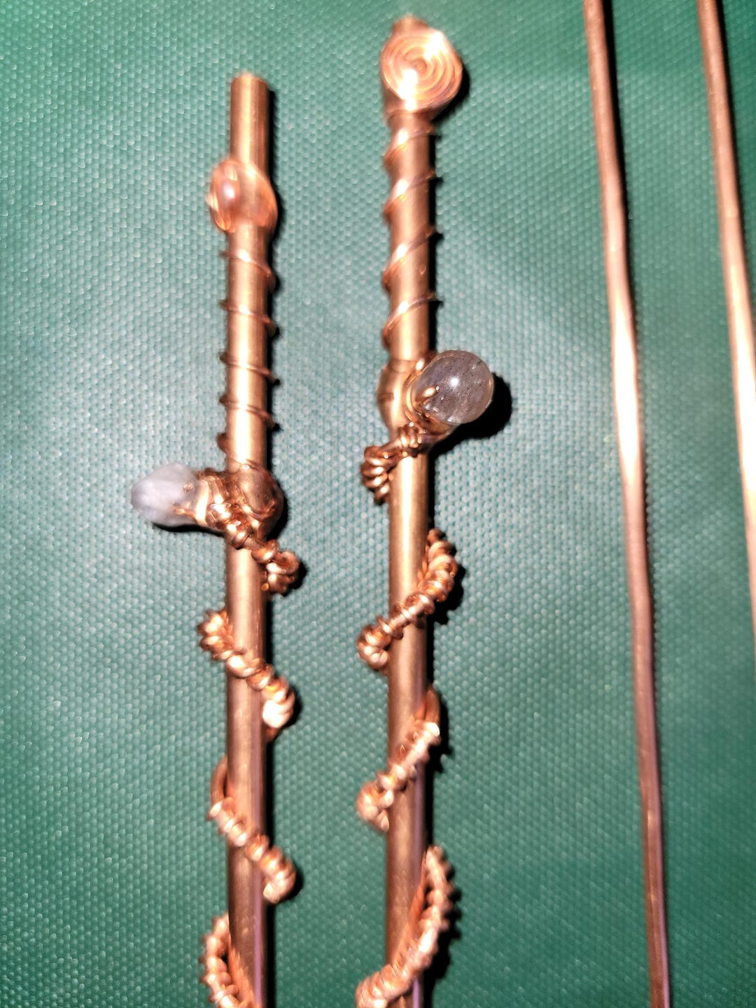 Hand Wrapped Copper Dowsing Rods With Labradorite and Wands - Etsy