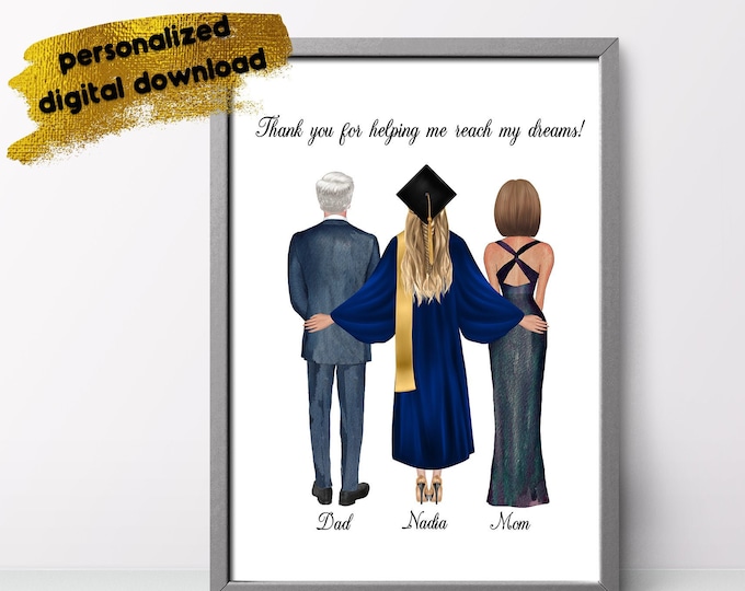 Personalized Family Graduation Gift, Mother Daughter Graduation ...