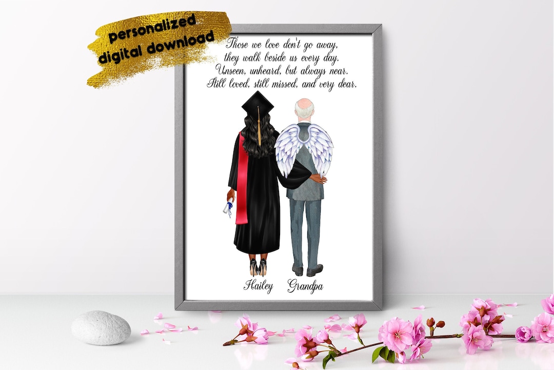 Graduation Memorial Print, Graduation Family Gift, in Loving Memory ...
