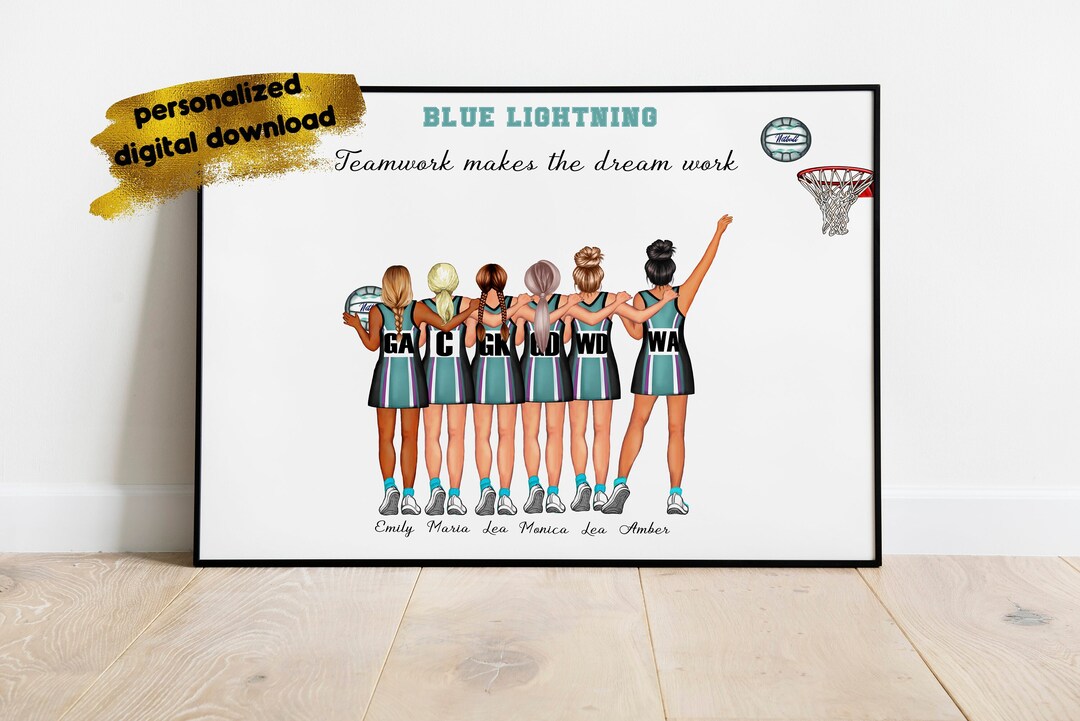 Netball Team Gift, Graduation Gift, Netball Player, Sport Team Gift ...