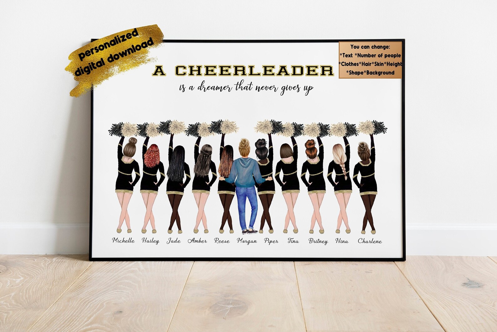 Cheer Coach Print Cheer Teammates Gift Cheerleader Christmas - Etsy