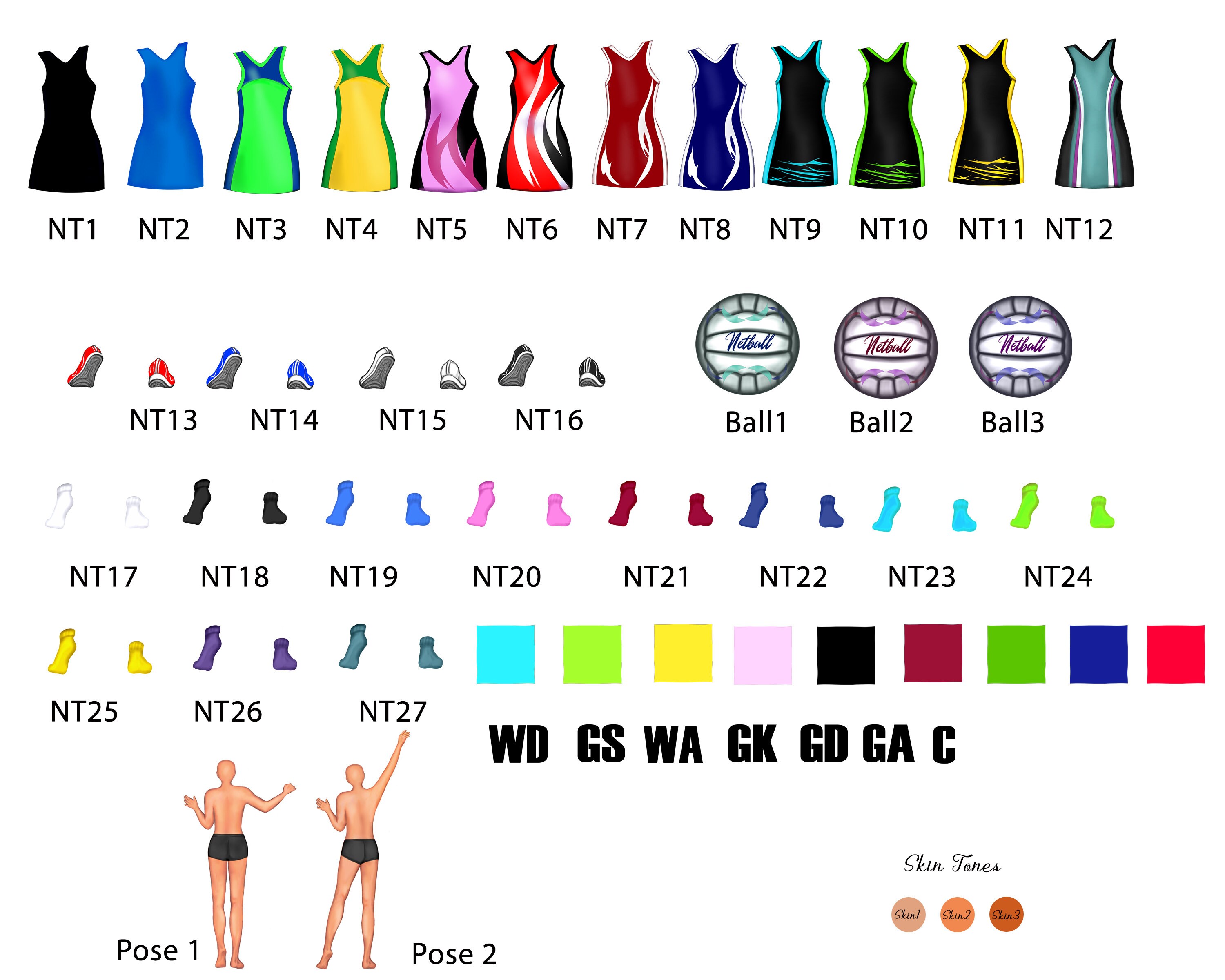 Custom Kids Netball Team Gift, Children Netball Players, Netball ...