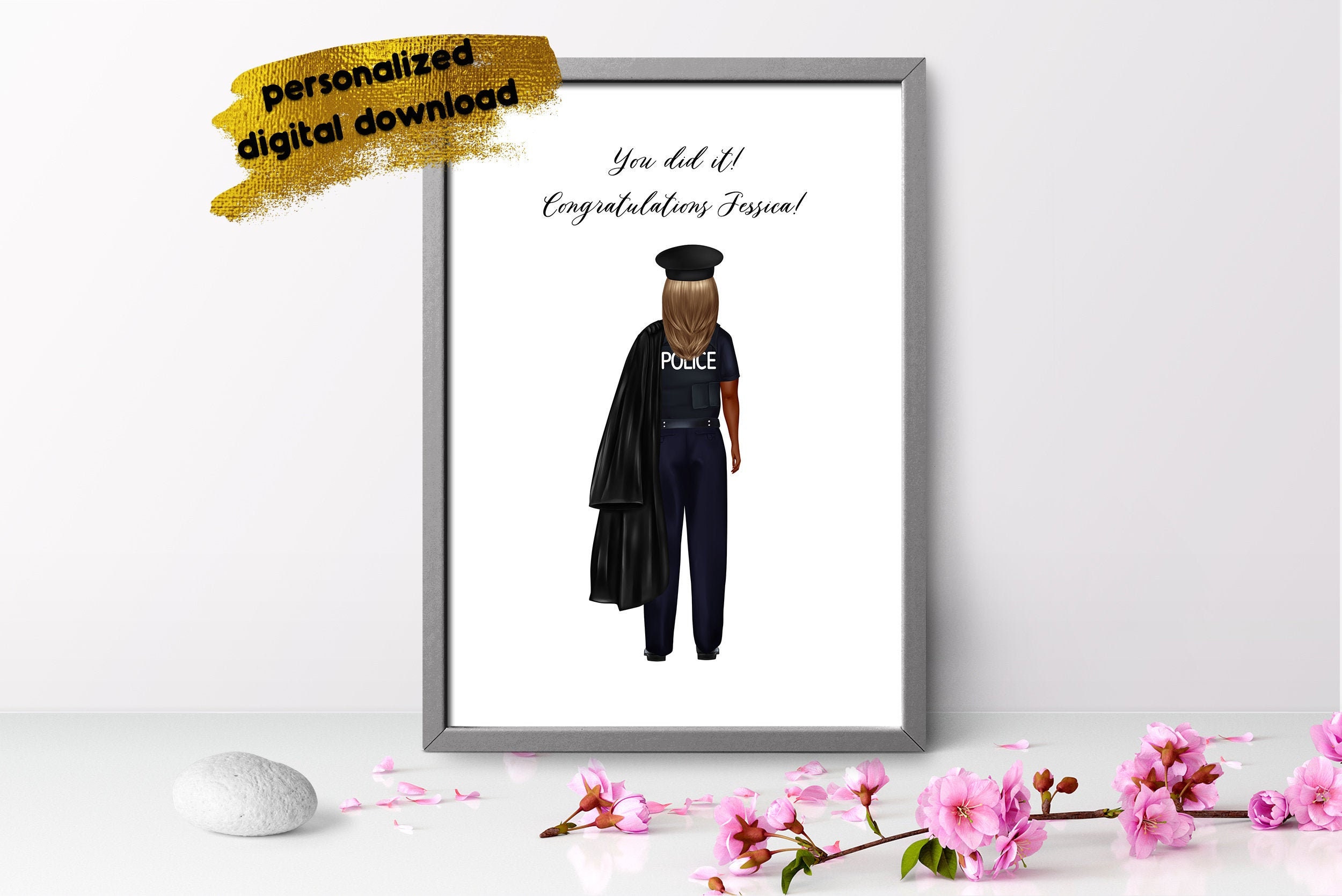 Personalized Police Woman Graduation Congratulations Officer | Etsy