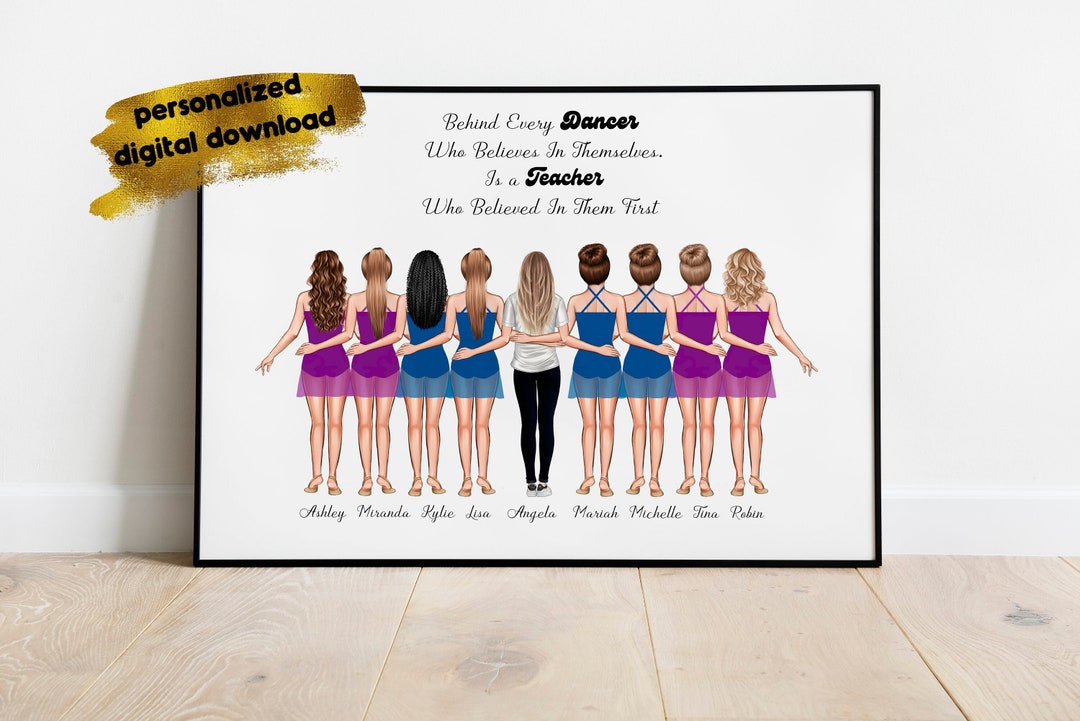 Personalised Gift for Dance Team, Dance Teacher Gift, Senior Dance Gift ...