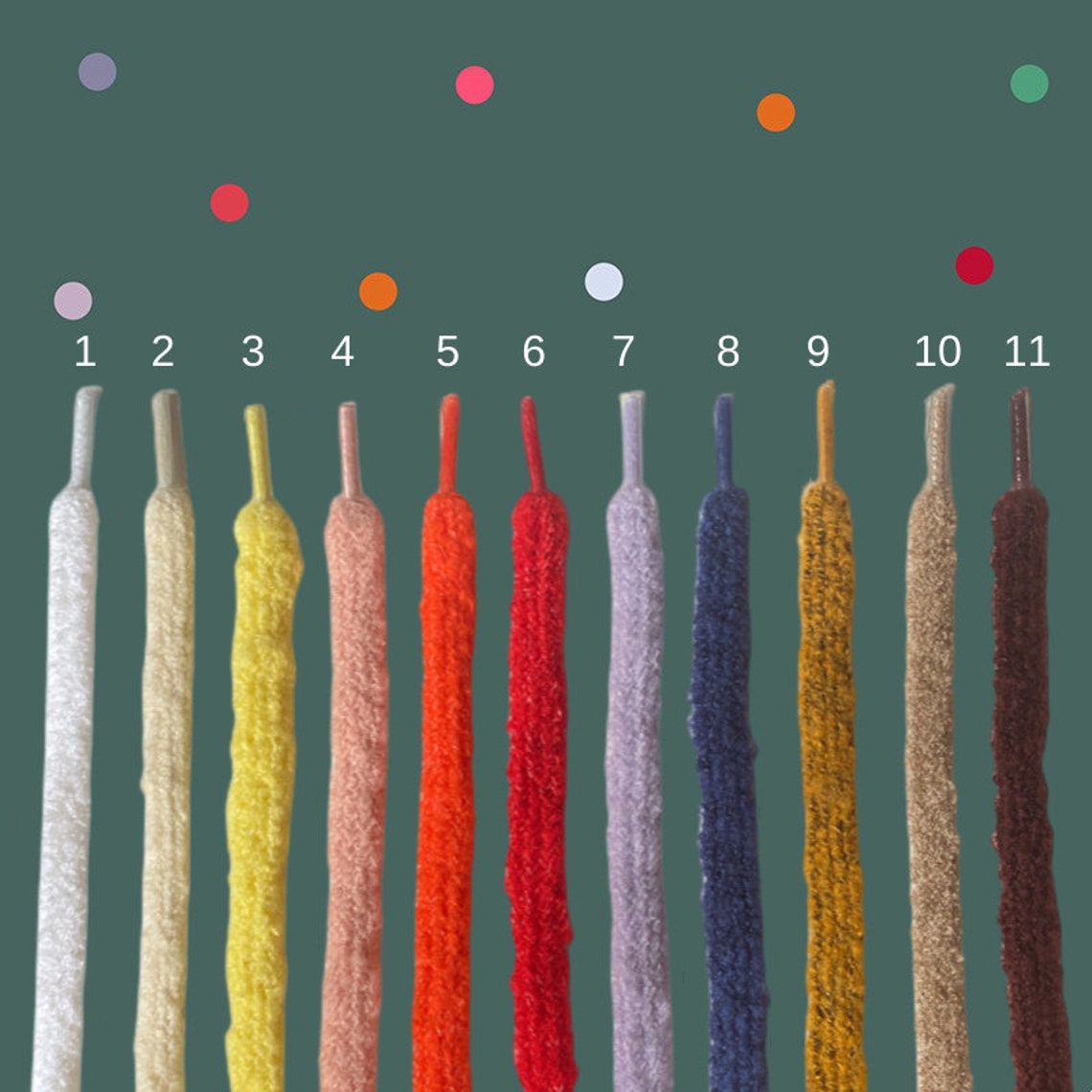 Fuzzy Laces, Downy Shoe Strings, Red Shoe Laces, White Shoe Laces - ONE ...
