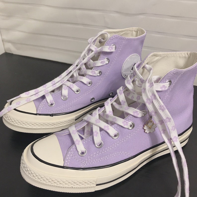 Sakura Shoe Laces Cherry Blossom Lace Floral Shoelaces With - Etsy