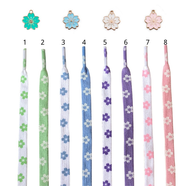 Sakura Shoe Laces Cherry Blossom Lace Floral Shoelaces With - Etsy