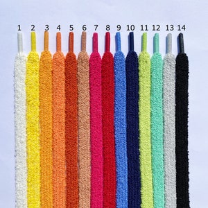 Flat Fuzzy Shoelaces - 17 Colors - Etsy