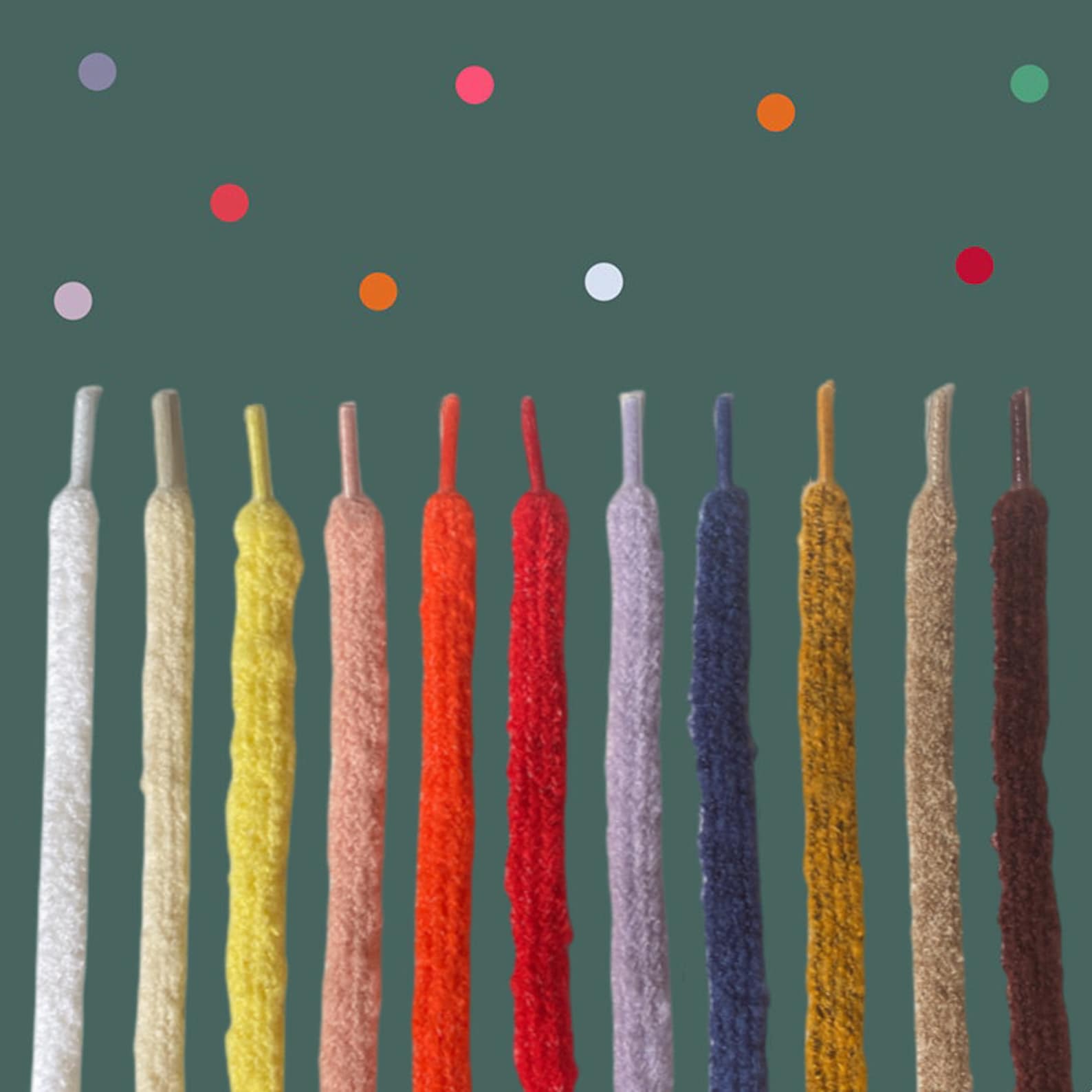 Fuzzy Laces, Downy Shoe Strings, Red Shoe Laces, White Shoe Laces - ONE ...