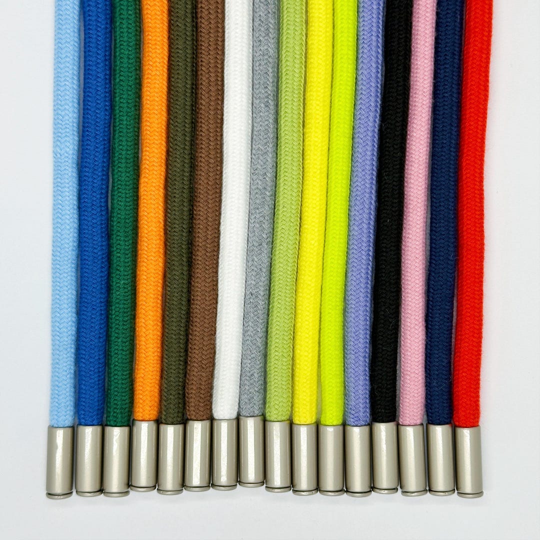 5mm Cotton Rope String With Silver Metal Stoppers for Hoodie, Pants - Etsy