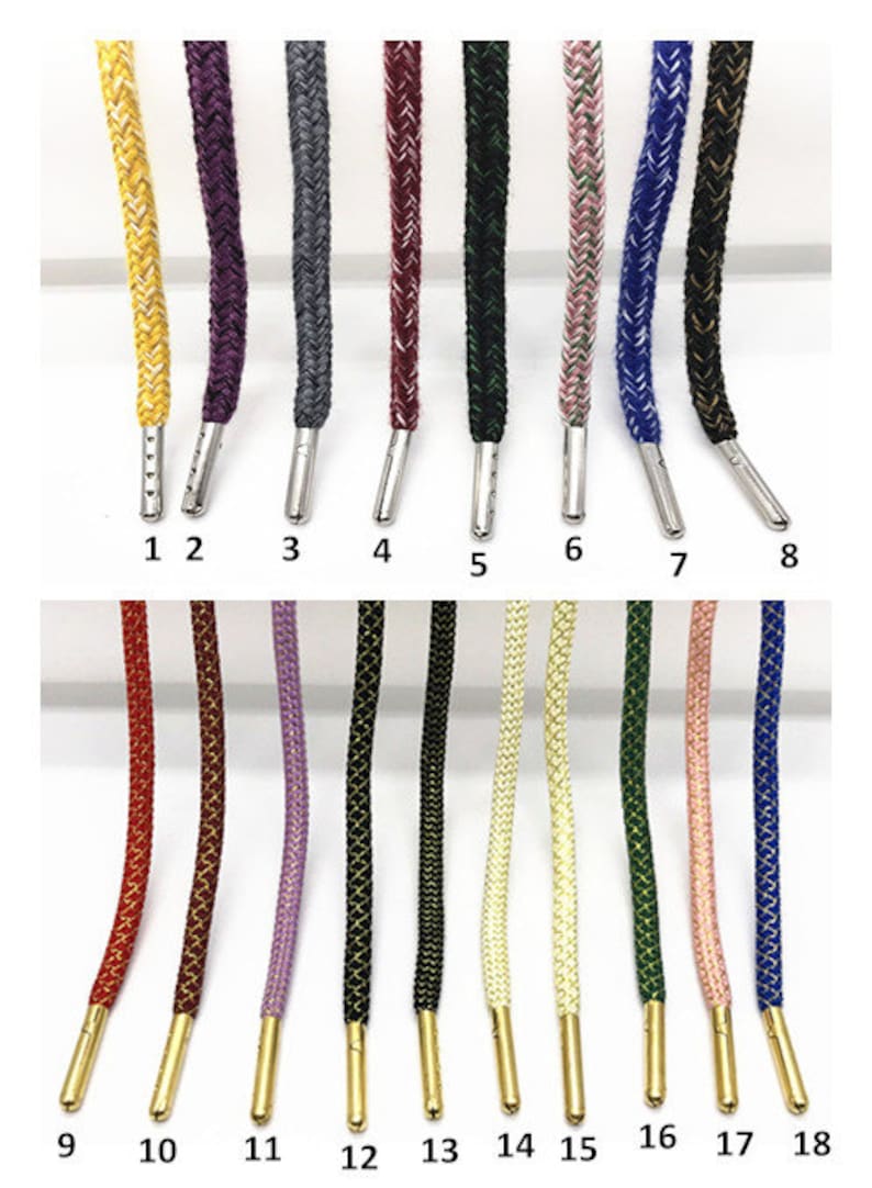 Cotton Hoodie Strings With Metal Tips Coloured Drawstrings - Etsy