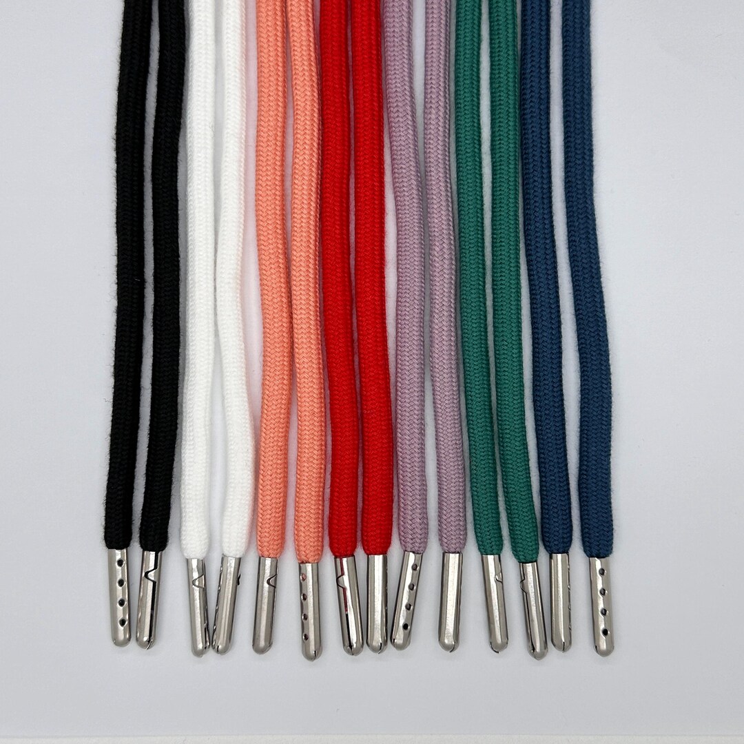 Rope Cotton Hoodie String With Silver Metal Stoppers - Etsy