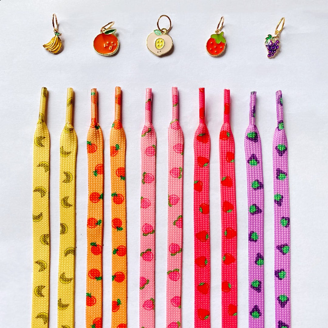 Fruits Shoelace With Fruits Charms,banana Laces,orange Laces,peach ...