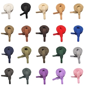 18mm Flat Cotton Hoodie String With Metal Stoppers, Fat Drawstrings ...