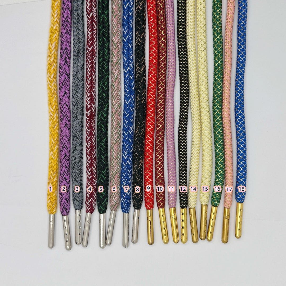 Cotton Hoodie Strings With Metal Tips, Coloured Drawstrings, Rope Cord ...