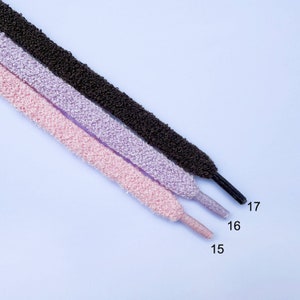 Flat Fuzzy Shoelaces - 17 Colors - Etsy