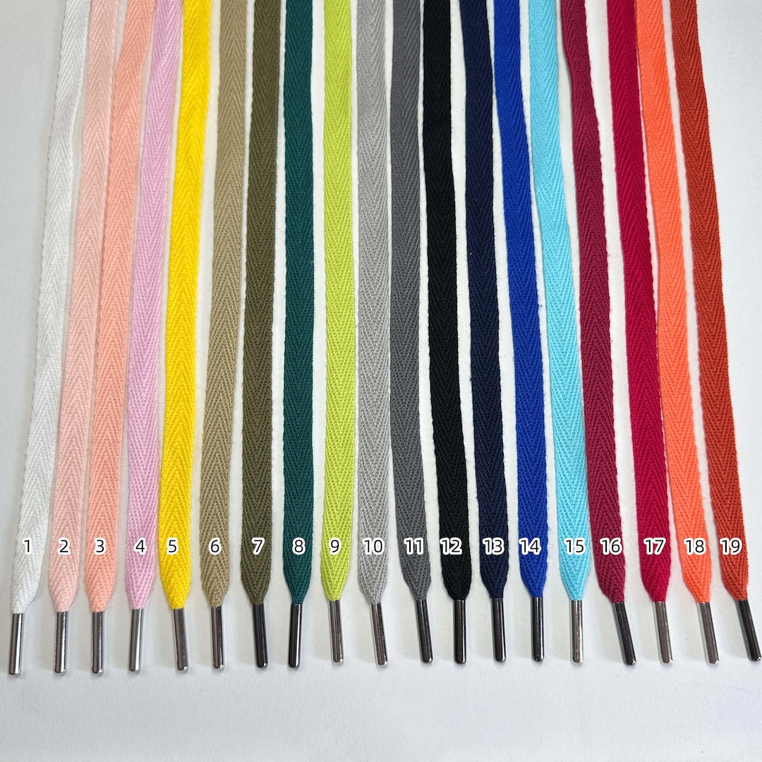 10mm Hoodie Drawstrings With Metal Tips, Flat Hoodie Laces, Herringbone ...