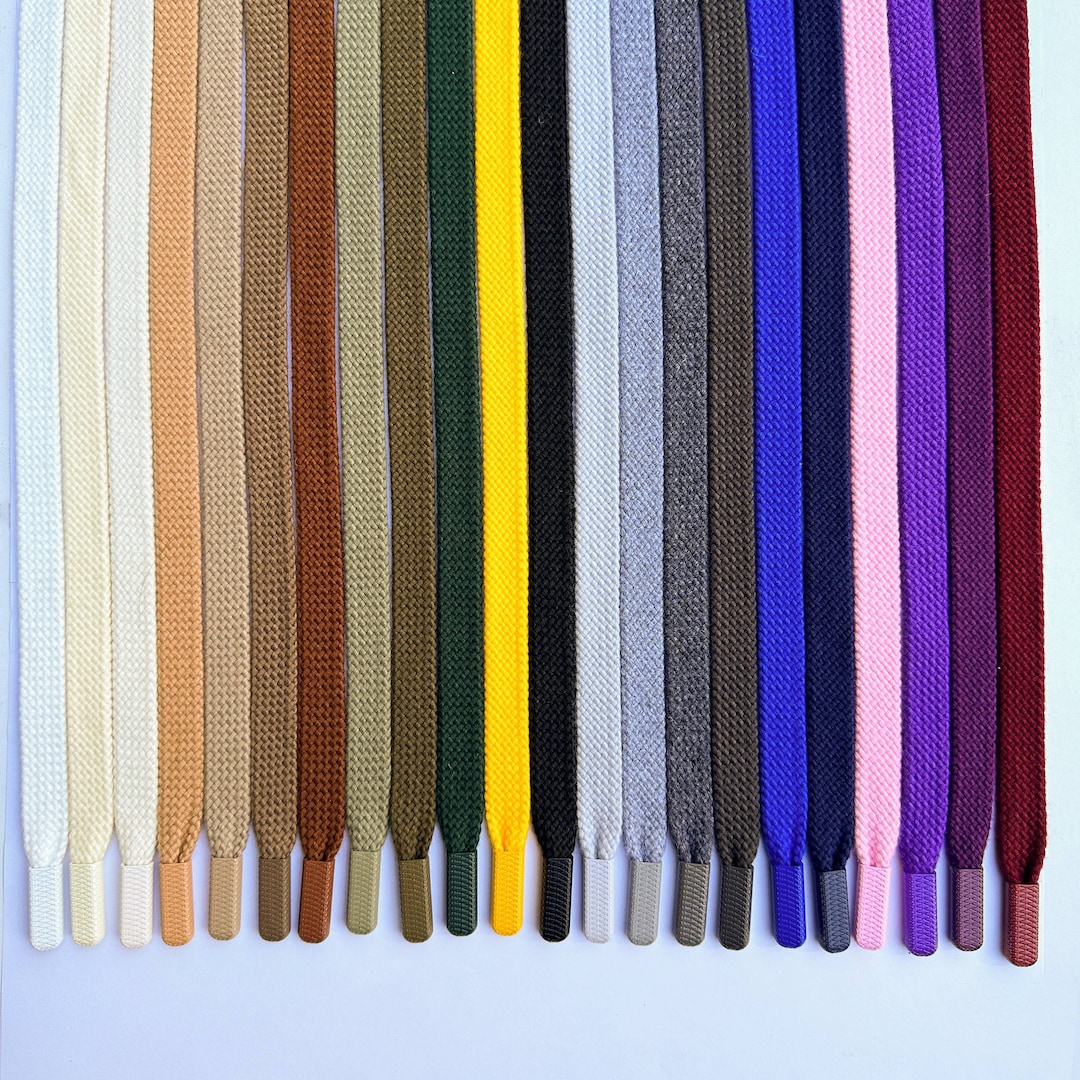 13mm Cotton String With Metal Stoppers, Flat Drawstrings, Pants Laces ...