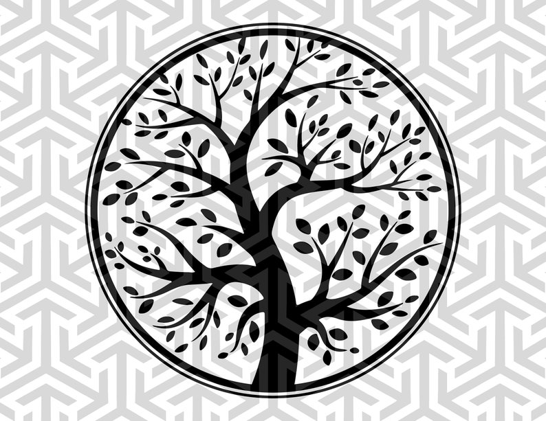 Tree of Life Silhouettes Tree of Life Sencil Silhouette | Etsy