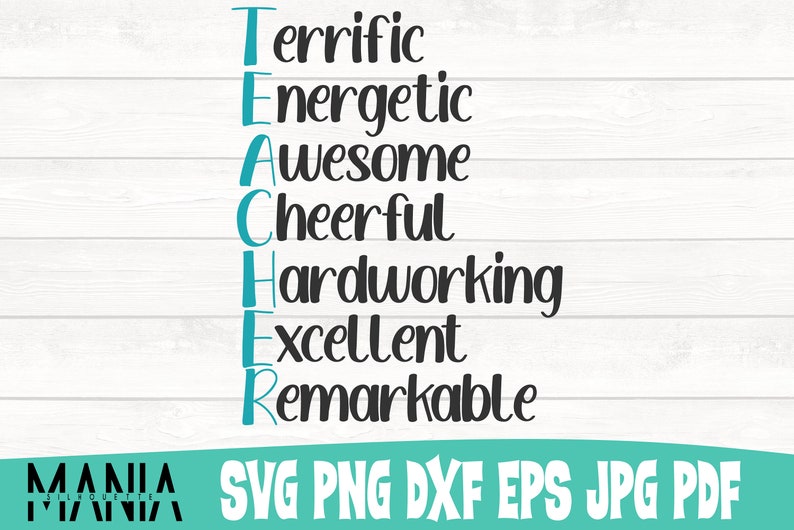 Teacher Acronym Svg School Svg Teacher Quote Svg Teacher - Etsy