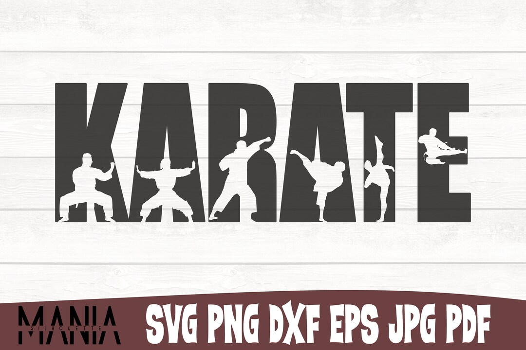 Karate SVG Cut File, Karate Shirt SVG, Karate Silhouette SVG, Karate ...