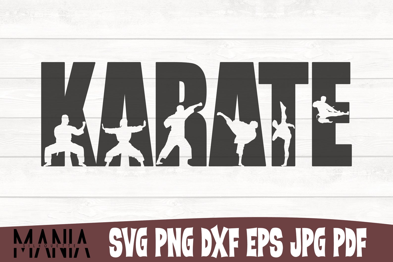 Karate SVG Cut File Karate Shirt SVG Karate Silhouette SVG - Etsy