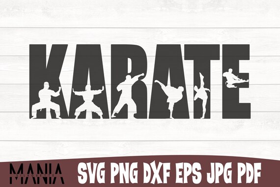 Karate SVG Cut File Karate Shirt SVG Karate Silhouette SVG - Etsy