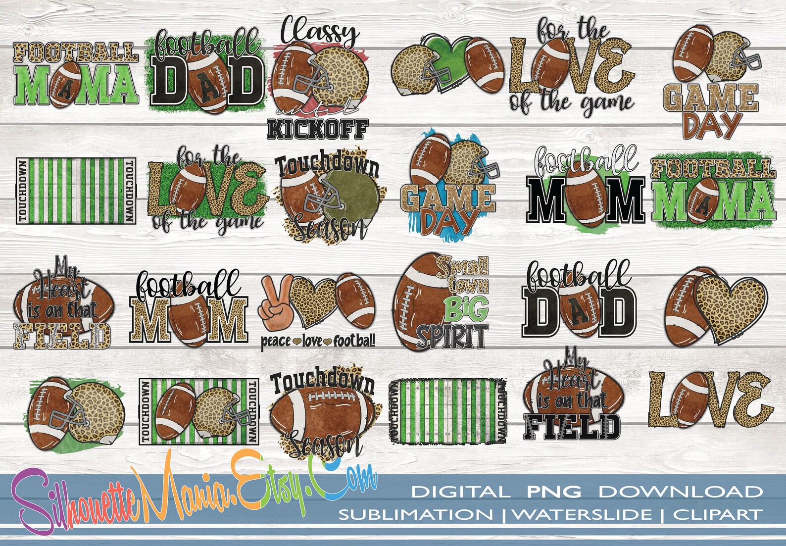 Football Sublimation Bundle 24 PNG Designs Football Shirt - Etsy