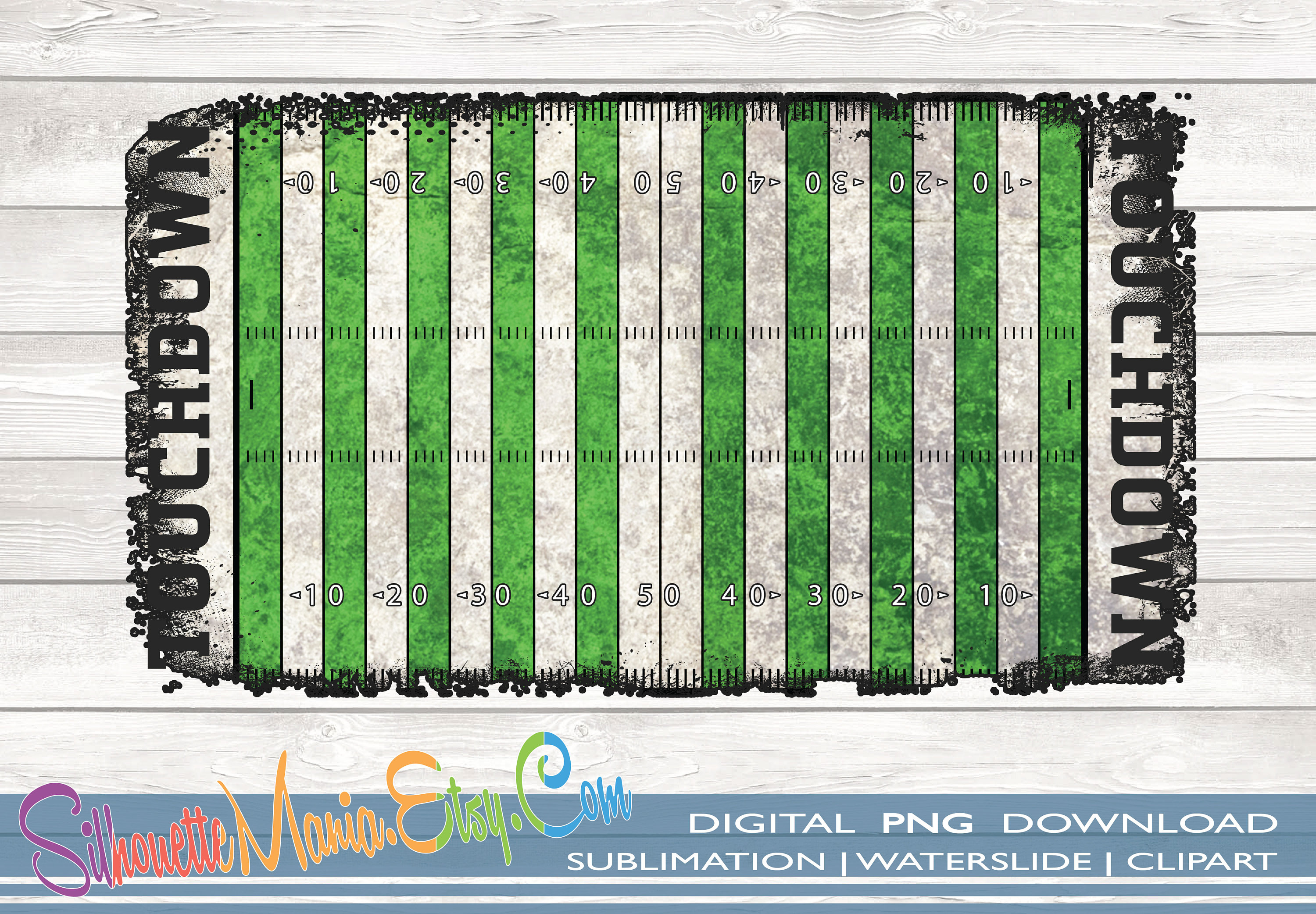 Distressed Football Field Sublimation PNG Design Football - Etsy