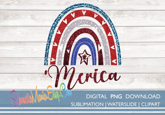 America Merica Rainbow Sublimation Merica Sublimation | Etsy