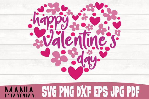 Happy Valentine's Day Svg Cut File Valentine's Day | Etsy