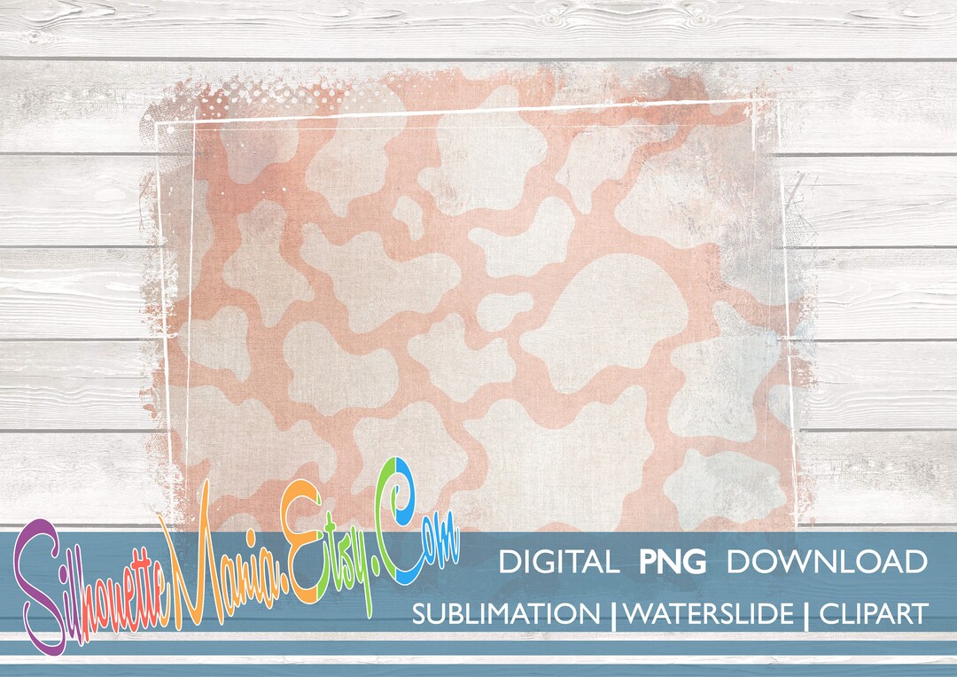Distressed Cow Background Sublimation, Distressed Cow Png, Cow Print ...