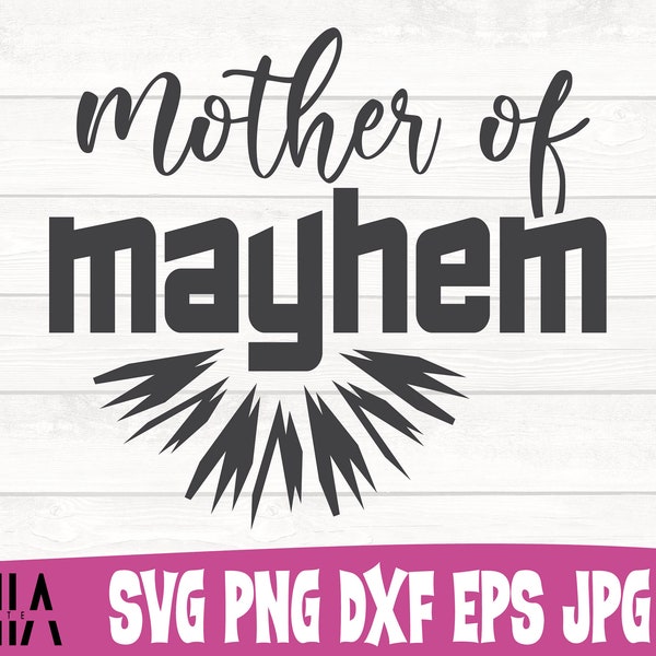 Mayhem Svg - Etsy