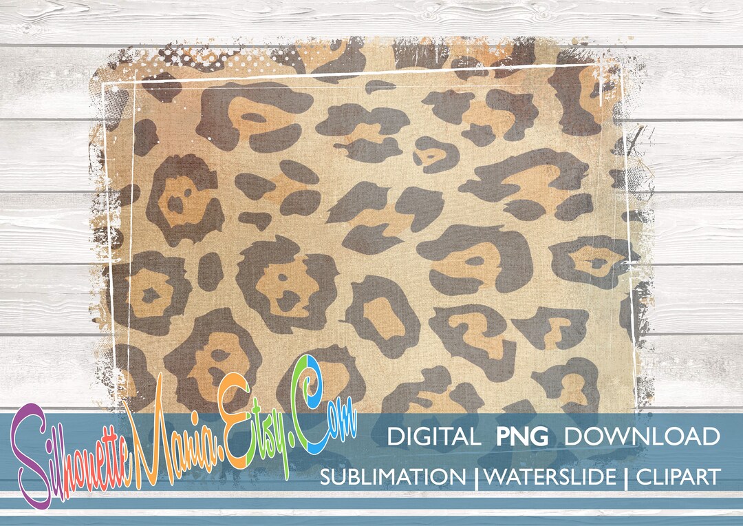 Distressed Leopard Background Sublimation, Distressed Leopard Png ...