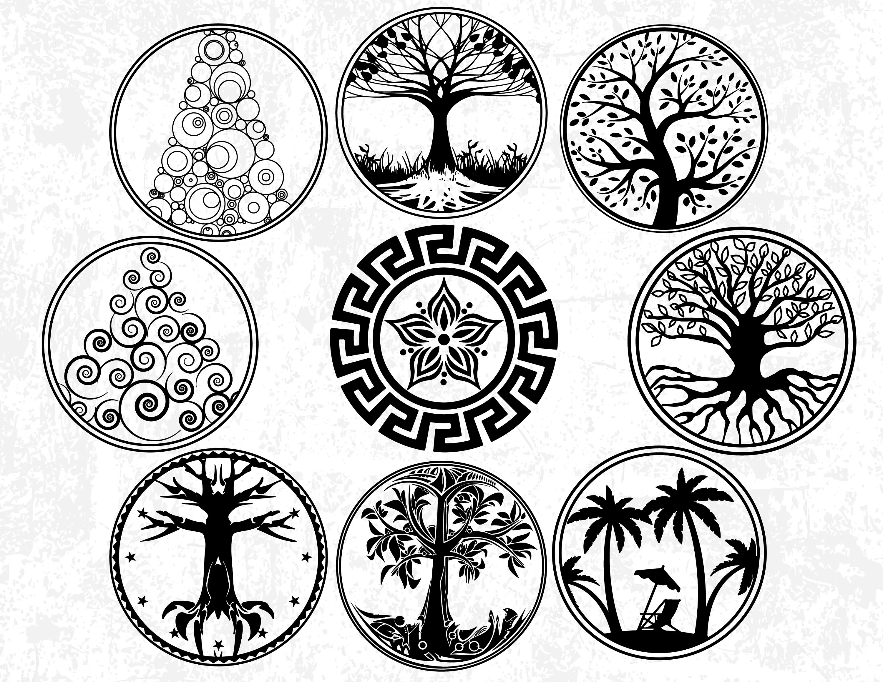 Tree Of Life Silhouette Circle