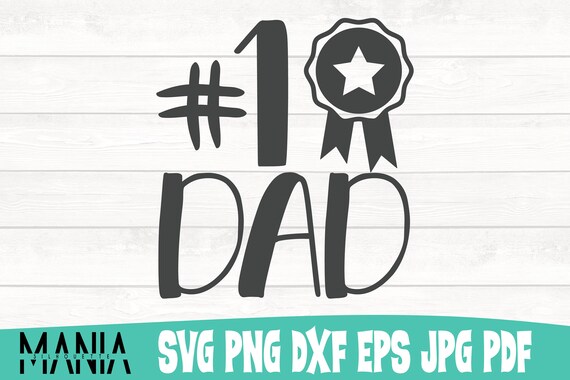 Number One Dad Clipart Black