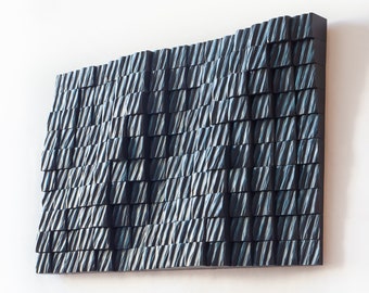 Wood Block Wall Art Parametric 3D Wall Sculpture Mosaic - Etsy
