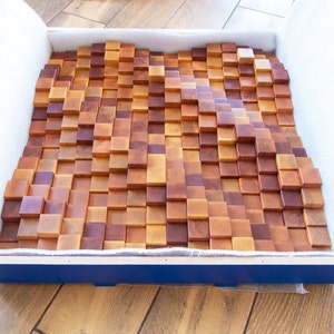 Wood Block Wall Art Parametric 3D Wall Sculpture Mosaic - Etsy