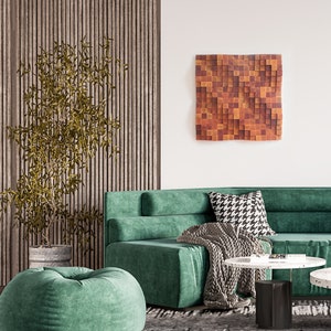 Wood Block Wall Art Parametric 3D Wall Sculpture Mosaic - Etsy